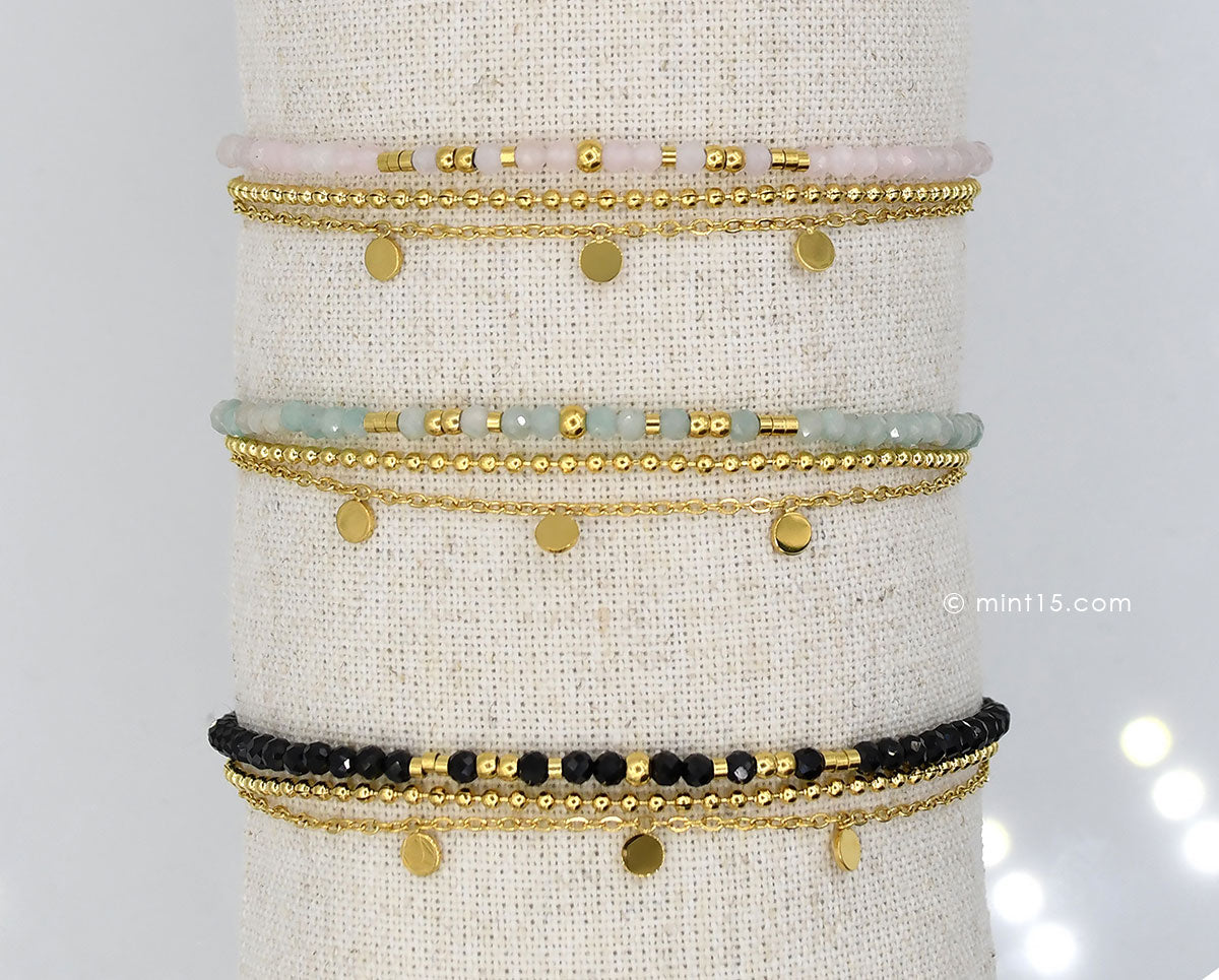 Bracelet 'Alexis' - Black Obsidian – Mint15