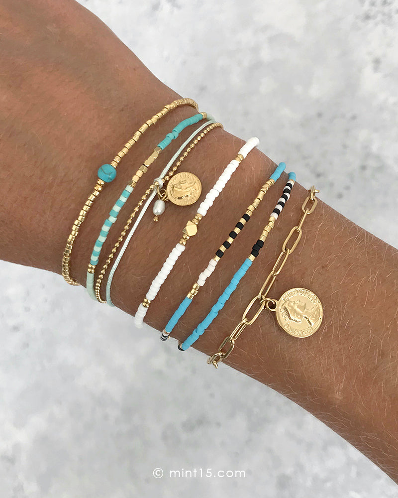 Delicate Wrap Bracelet - Bright Sky Blue – Mint15