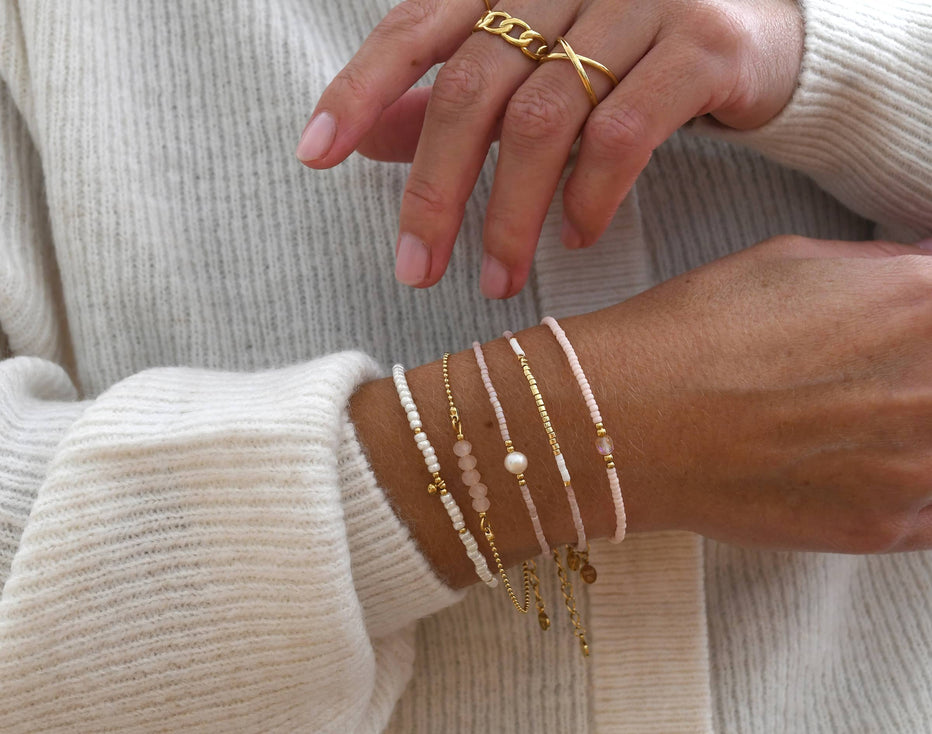 Bracelet Set 'Vintage Pink & Pearl' – Mint15