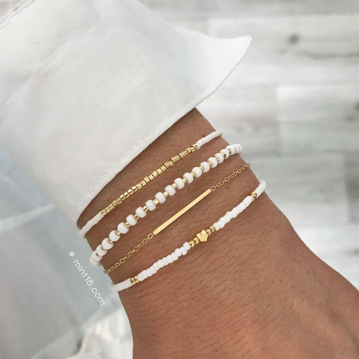 Armbandenset 'Bright White' – Mint15